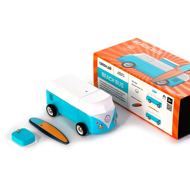 Candylab Mints VW Beach Bus Ocean | 3-in-1 Houten Speelgoedauto ...